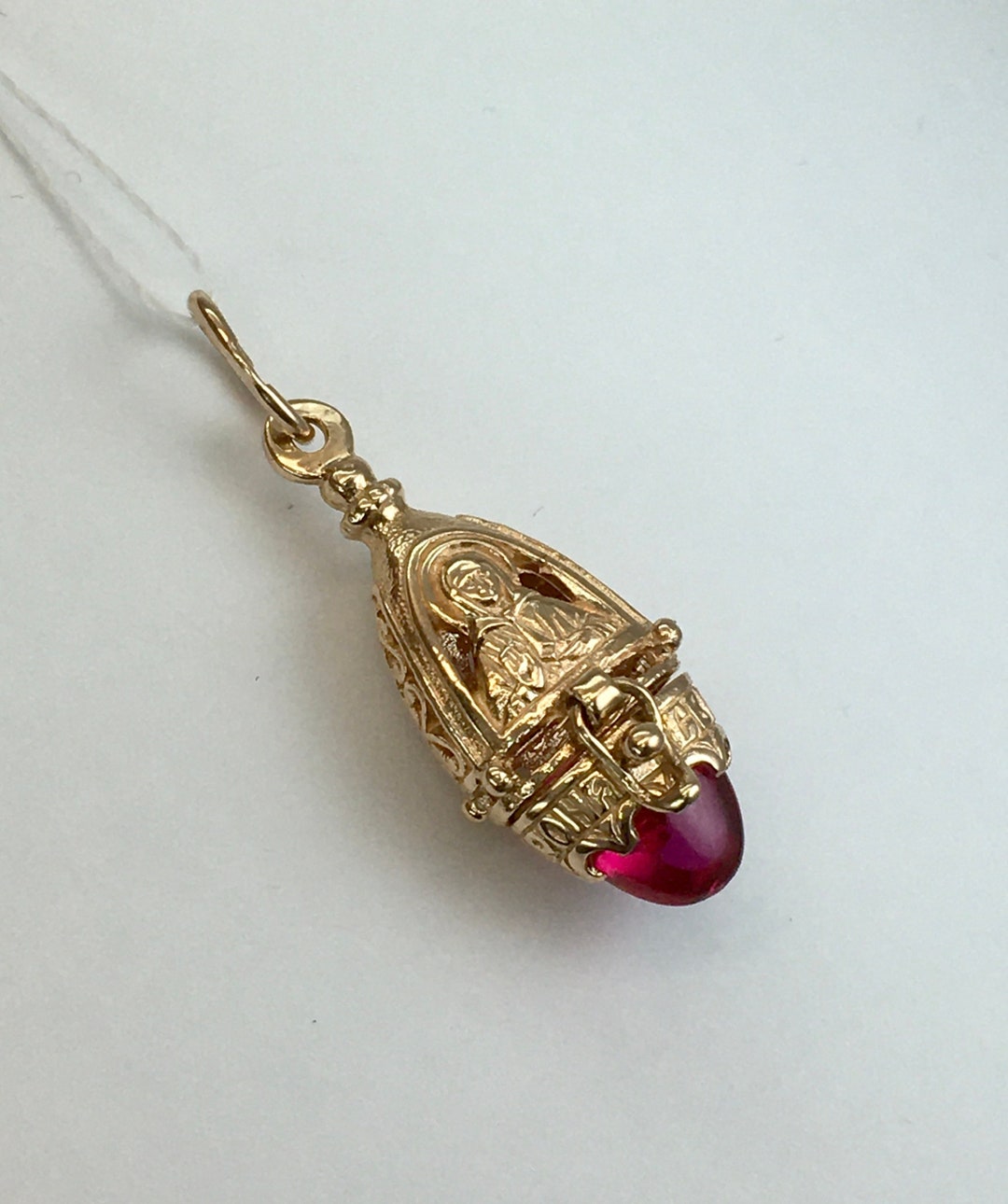 Vintage Original Solid Rose Gold 585 14k Icon Pendant With - Etsy