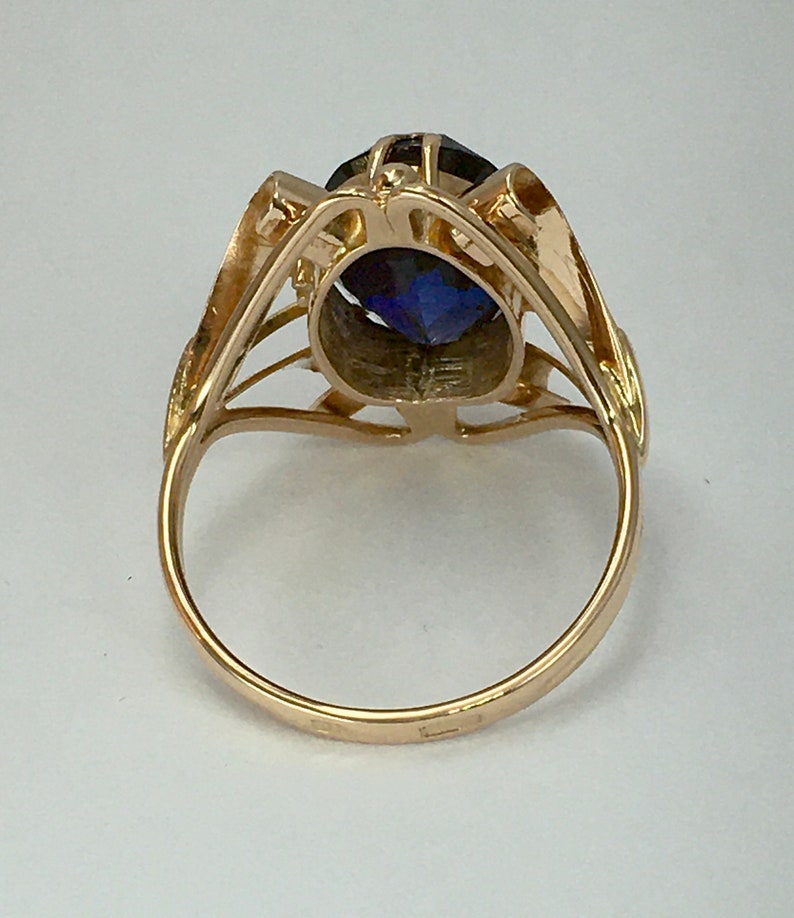 Vintage Original 583 Gold Ring Solid Gold 14k Corundum Ring - Etsy