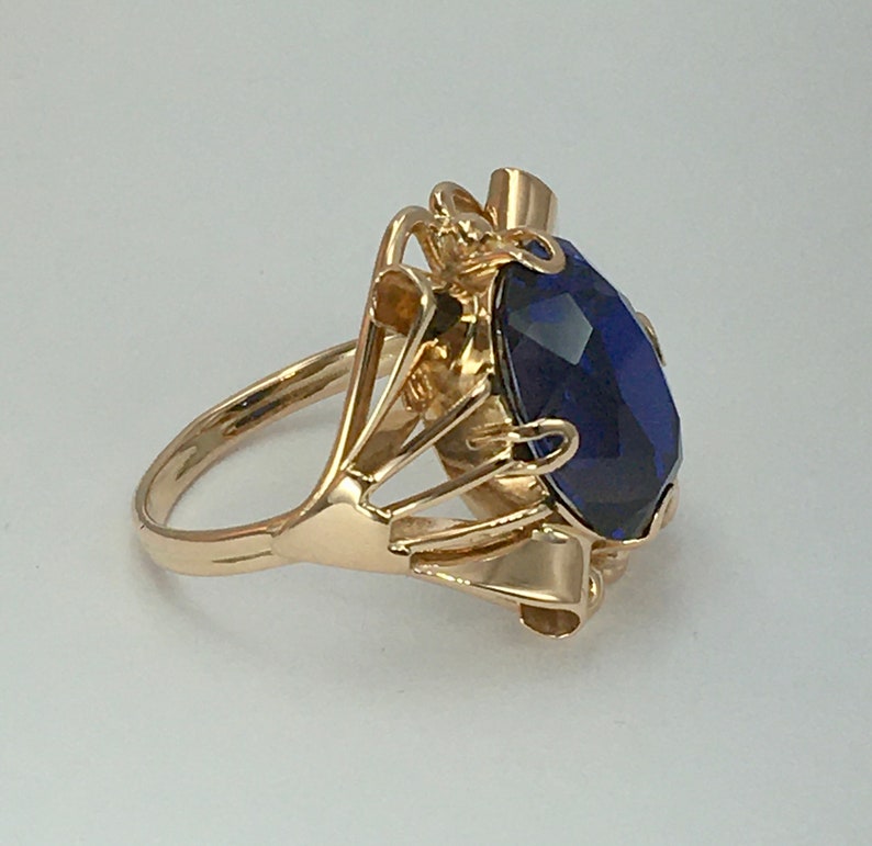Vintage Original 583 Gold Ring Solid Gold 14k Corundum Ring - Etsy