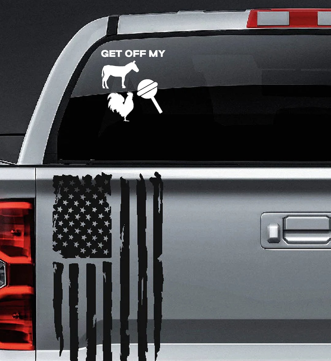 Get off My Ass Vinyl Car Truck Decal Funny Vinyl Decal Tailgate Donkey ...