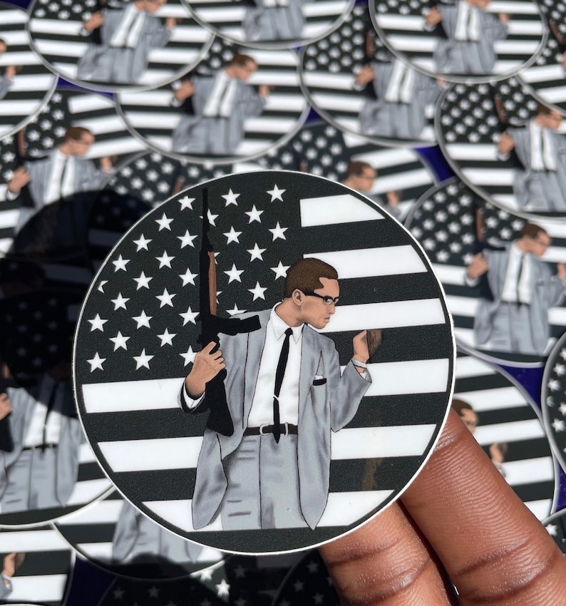 Malcolm X Freedom Fighter Sticker 15% Donated to Fighting Racial ...