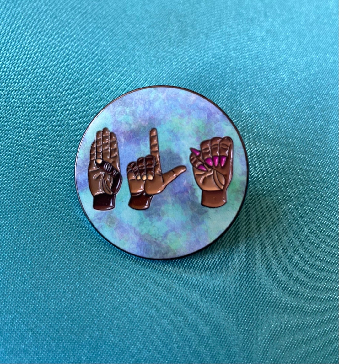 BLM Sign Language Pin | 15% of Every Order Donated to Fighting Racial ...