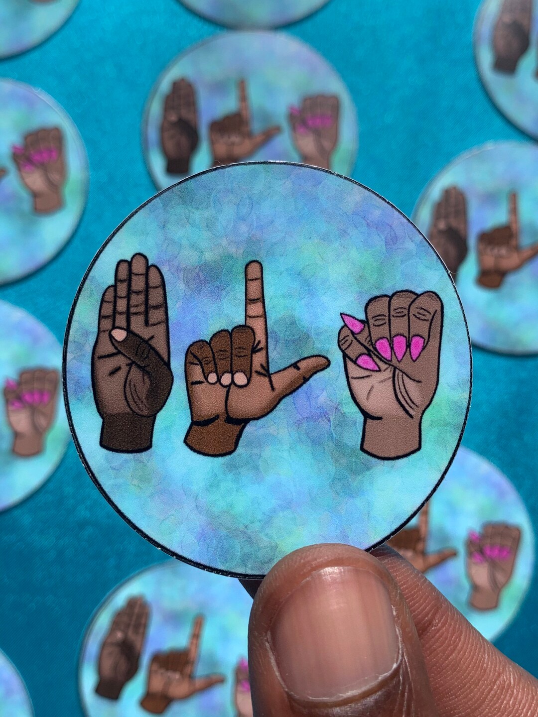 BLM Sign Language Sticker | 15% of Every Order Donated to Fighting ...