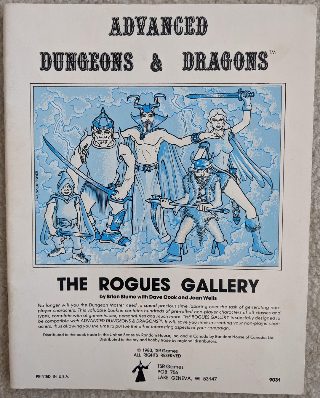 The Rogues Gallery Advanced Dungeons Dragons #9031 TSR 1980 Fine+ ...