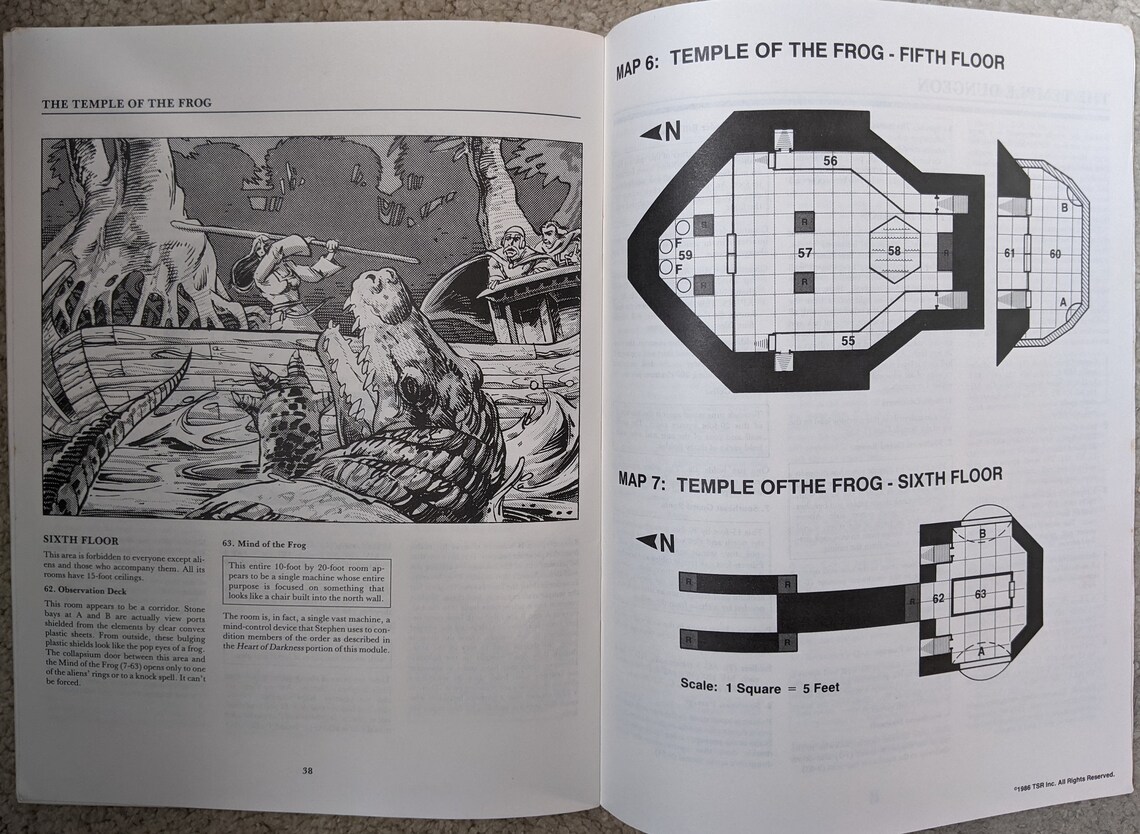 DA2 Temple of the Frog Dungeons Dragons 9175 TSR 1986 VG/VF - Etsy