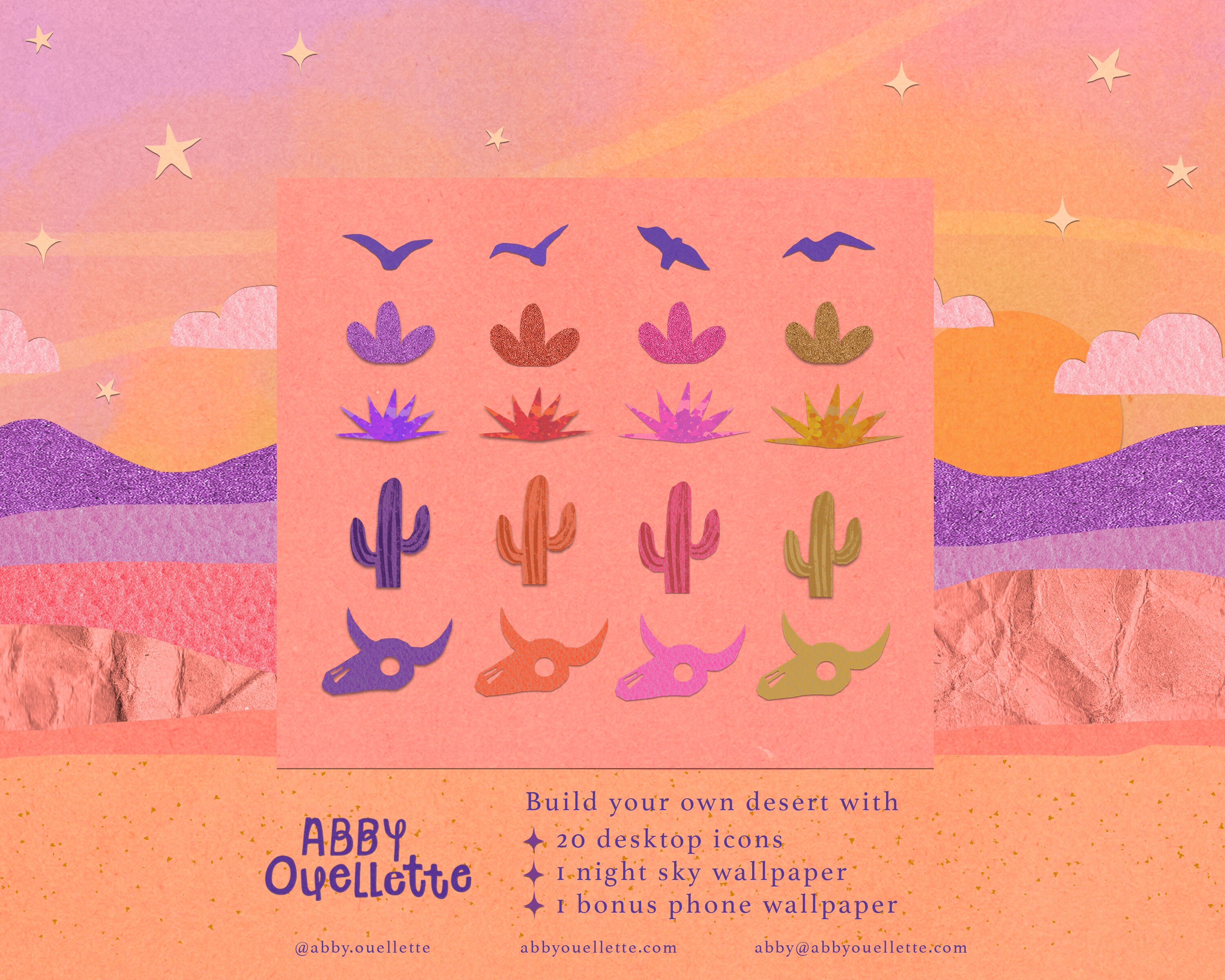 Desert Desktop Pack - Etsy