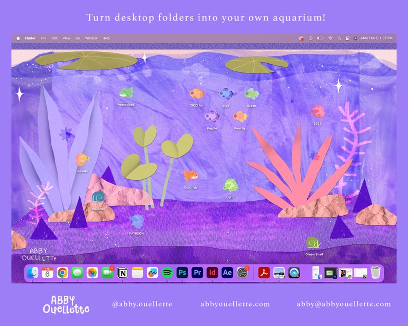 Fish Tank Desktop Pack - Etsy