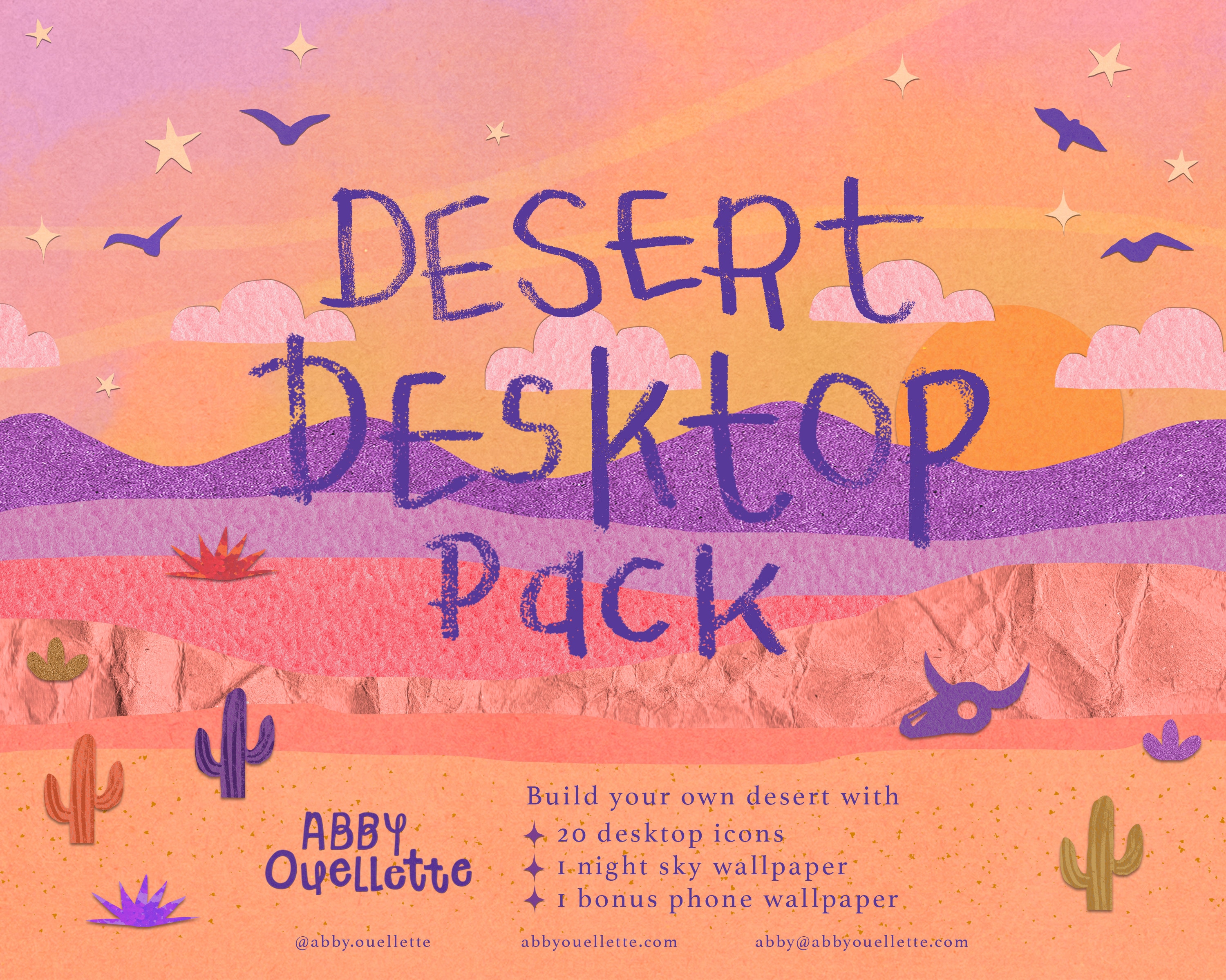 Desert Desktop Pack - Etsy