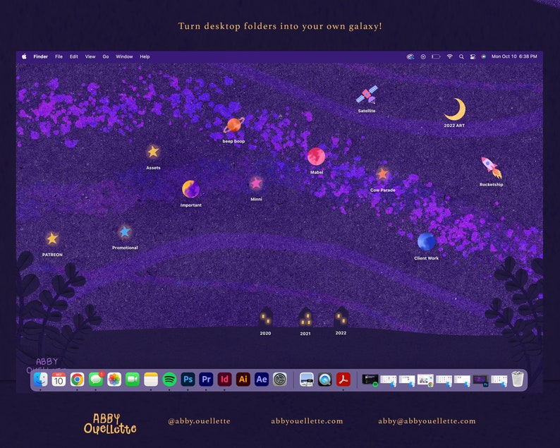 Night Sky Desktop Pack - Etsy