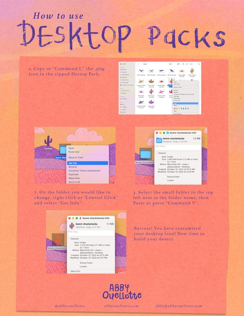 Desert Desktop Pack - Etsy