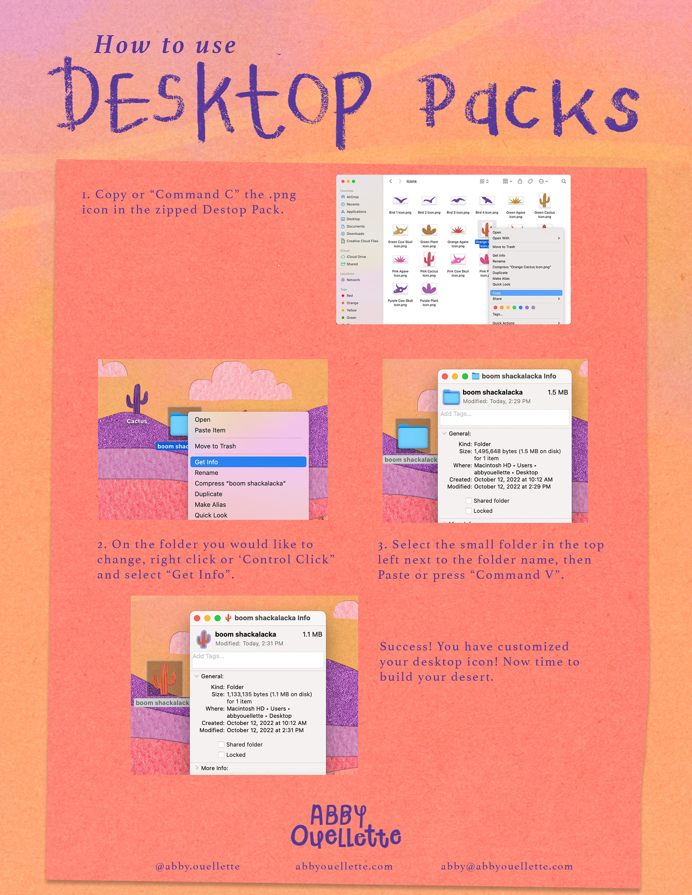 Desert Desktop Pack - Etsy