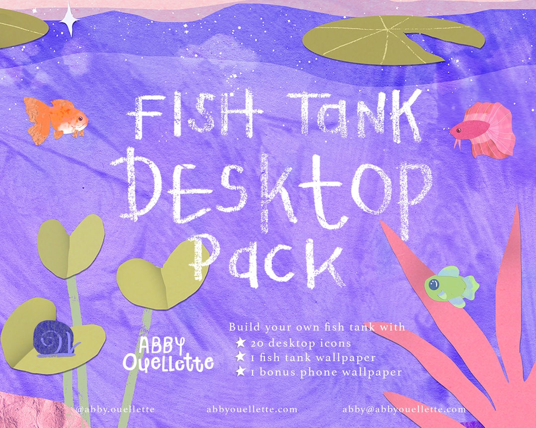 Fish Tank Desktop Pack - Etsy