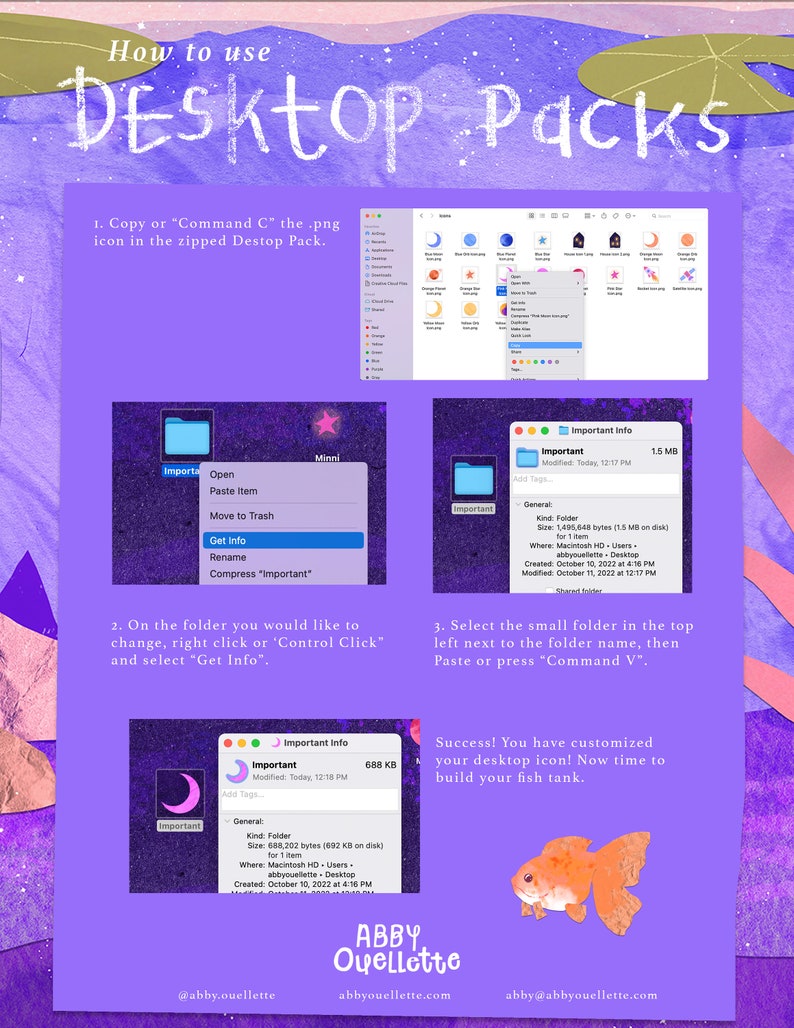 Fish Tank Desktop Pack - Etsy