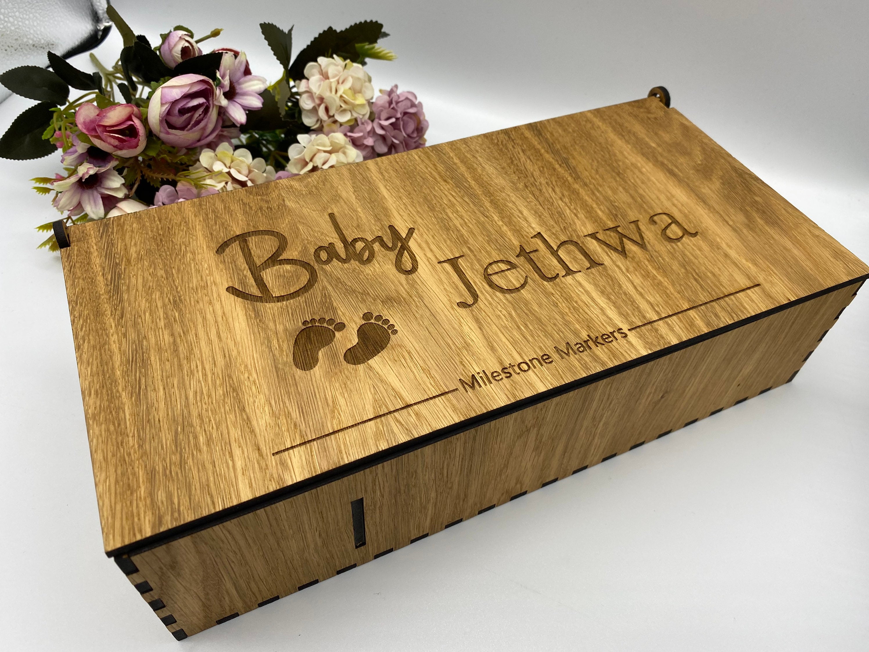 Digital CUT File baby Milestone Box With Words and Months | Etsy