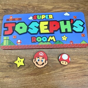Mario Personalised Door / Room / Games Room Sign - Etsy