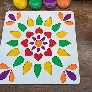 Diwali Mandala / Rangoli Layered Pattern for Use With Coloured Sand ...