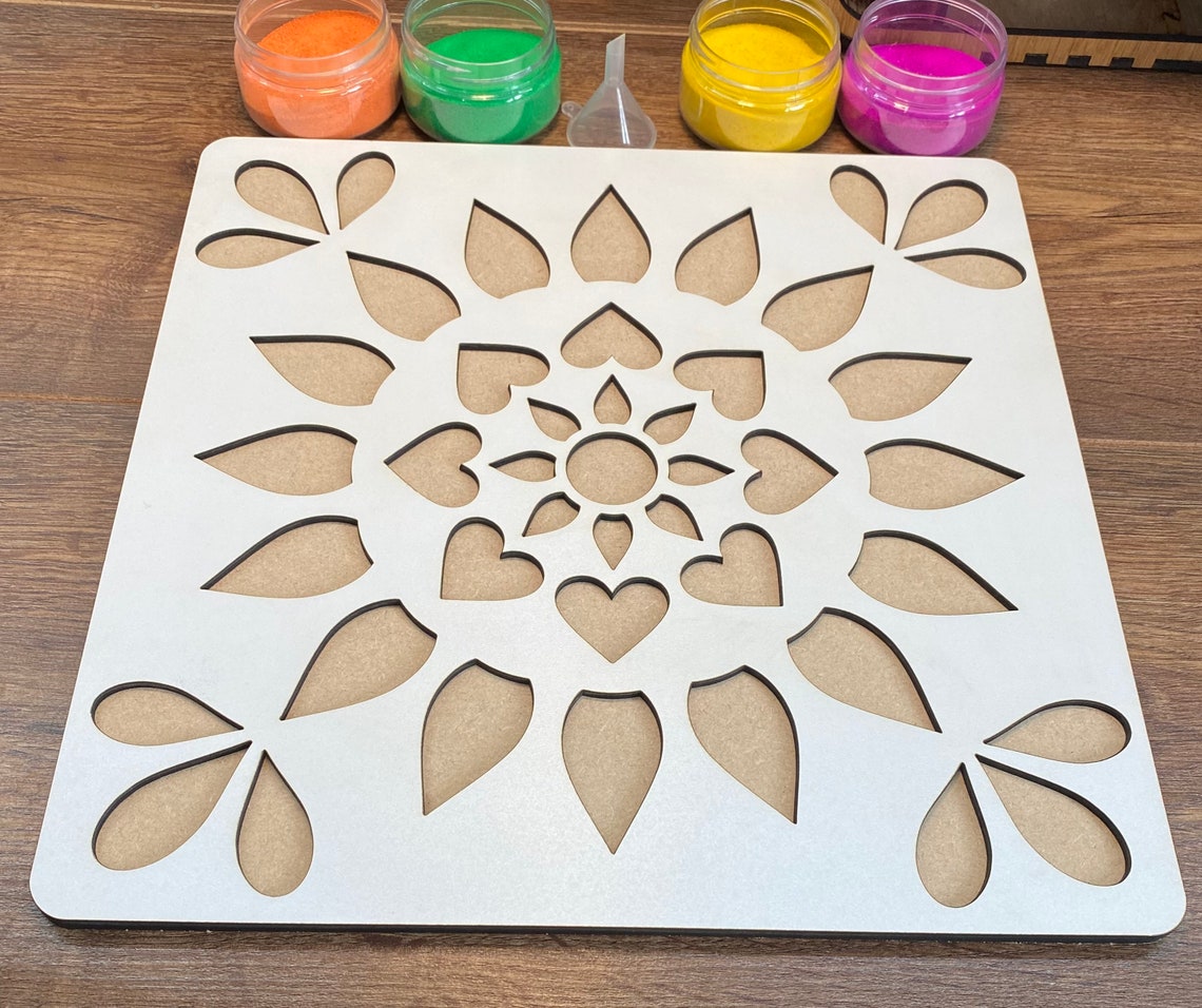 Diwali Mandala / Rangoli Layered Pattern for Use With Coloured Sand ...