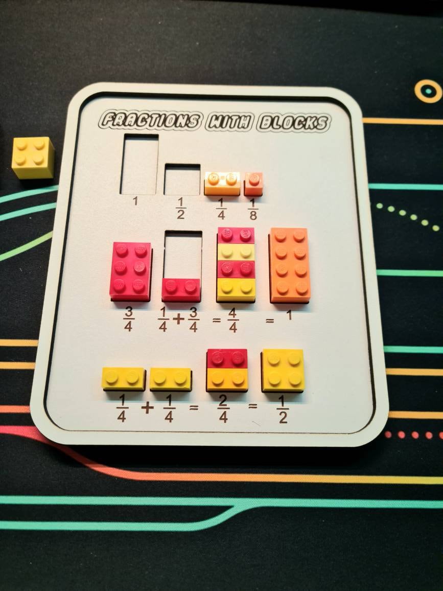 Building Blocks Fractions Learning Aid: SVG DXF PDF (digital Download ...