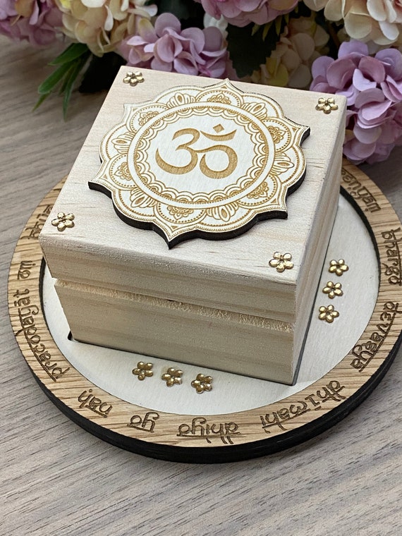 Religious Trinket Box Om Hindu Decoration Box for Diwali - Etsy UK