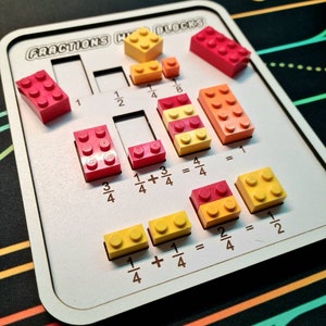 Building Blocks Fractions Learning Aid: SVG DXF PDF (digital Download ...