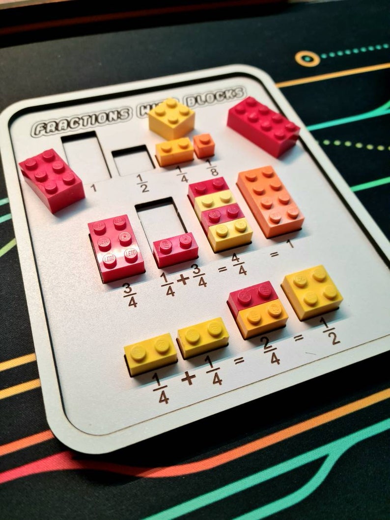 BUILDING BLOCKS Fractions Learning Aid Educational Tool for - Etsy