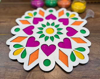 Diwali Rangoli Layered Pattern for Use With Coloured Sand - Etsy