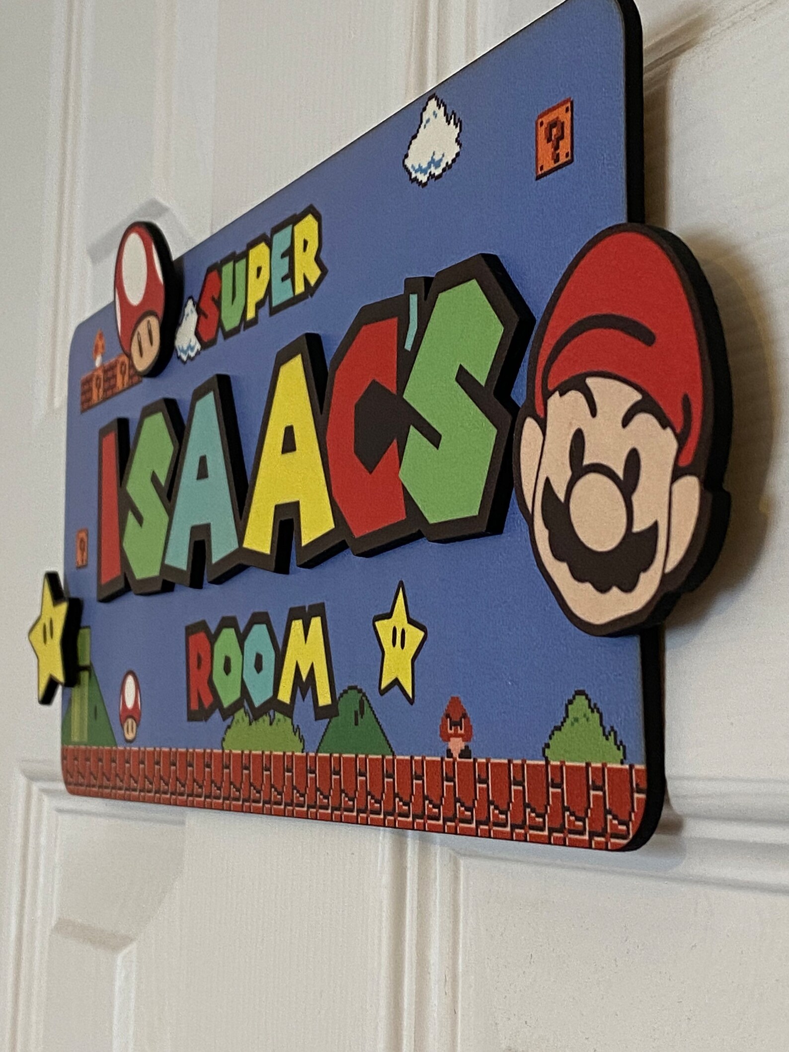Mario Personalised Door / Room / Games Room Sign - Etsy