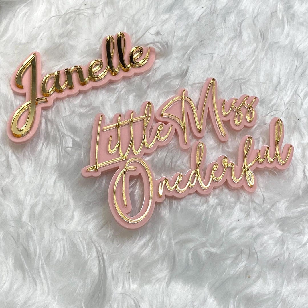 Little Miss Onederful and Name Cake Topper/cake Charm/acrylic/first ...