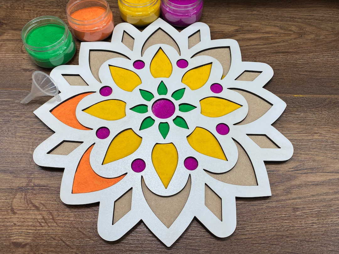 DIGITAL FILE ONLY - Diwali Rangoli Layered Pattern for Use With ...