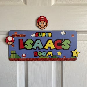 Mario Personalised Door / Room / Games Room Sign - Etsy