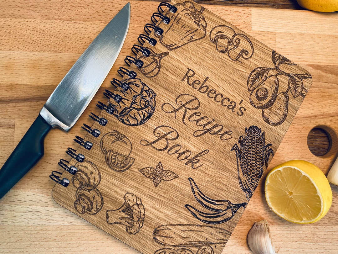 Vegetable Themed - A5 Luxury Oakwood Personalised Recipe / Notebooks ...