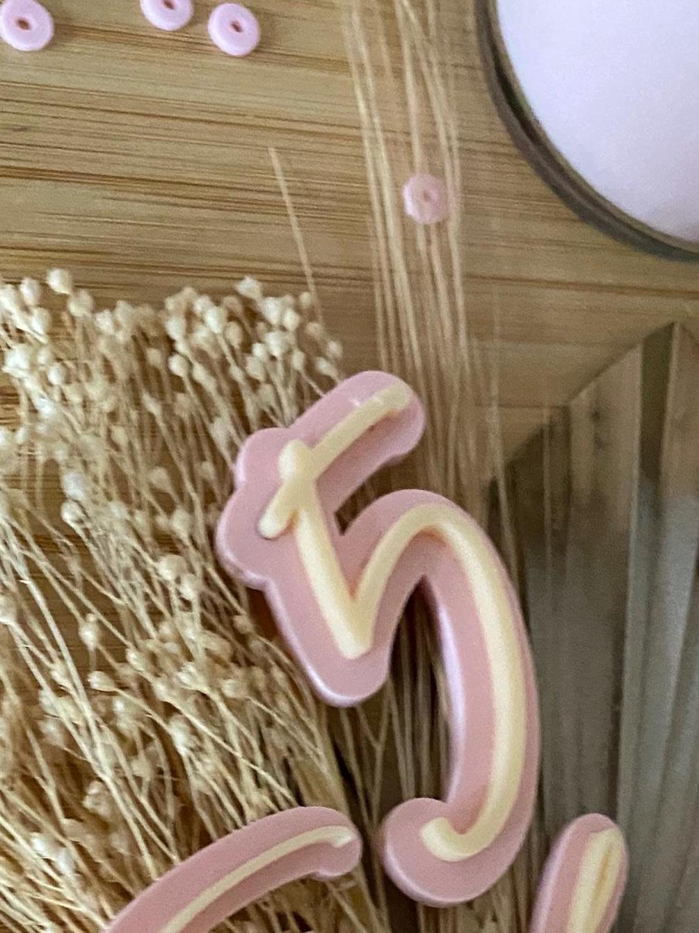 Double Layered Acrylic Cake Topper -NUMBER Only Separate Pick Provided ...