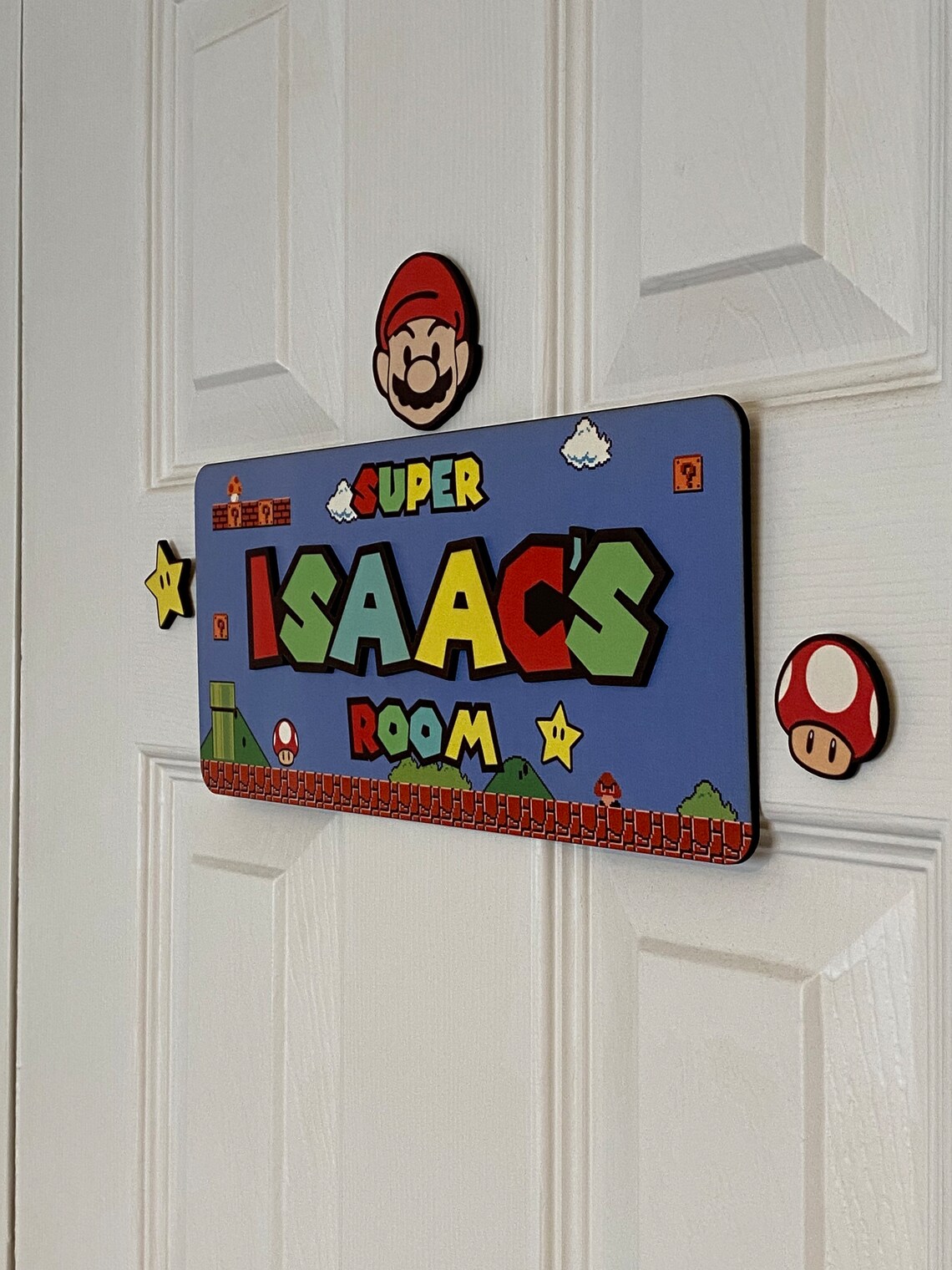 Mario Personalised Door / Room / Games Room Sign - Etsy