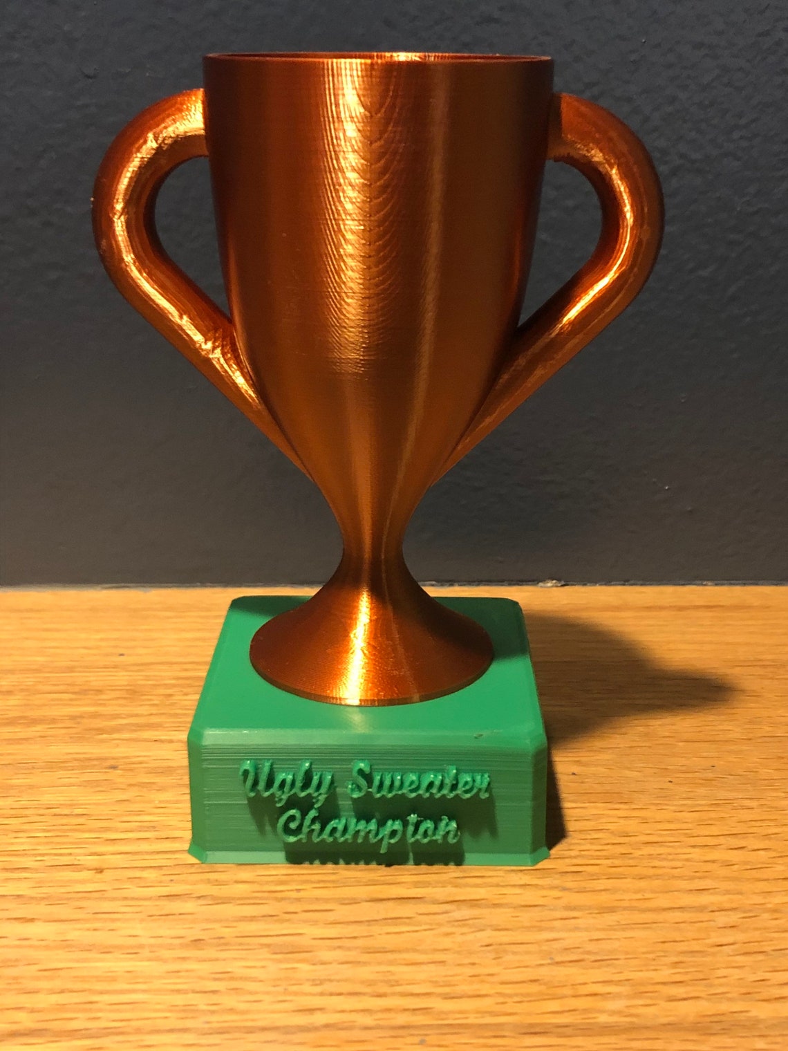 Ugly Sweater Champion Trophy 3D Printed - Etsy