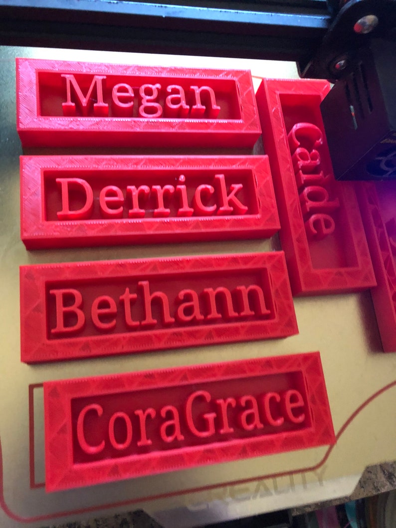 3D Printed Name Plate 3D Printed - Etsy UK