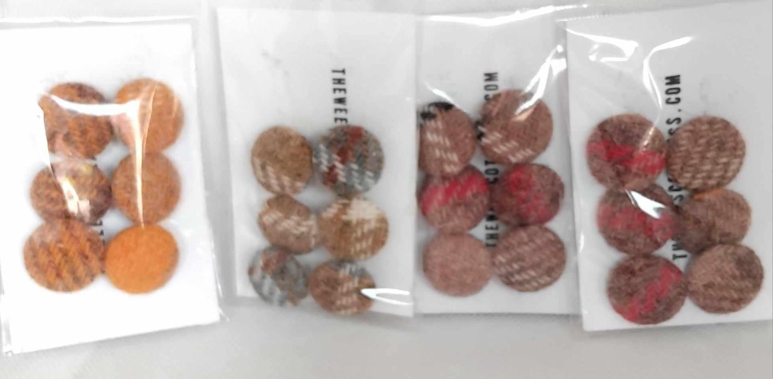 Harris Tweed Covered Metal Buttons Available in 18mm and 30mm. Great ...