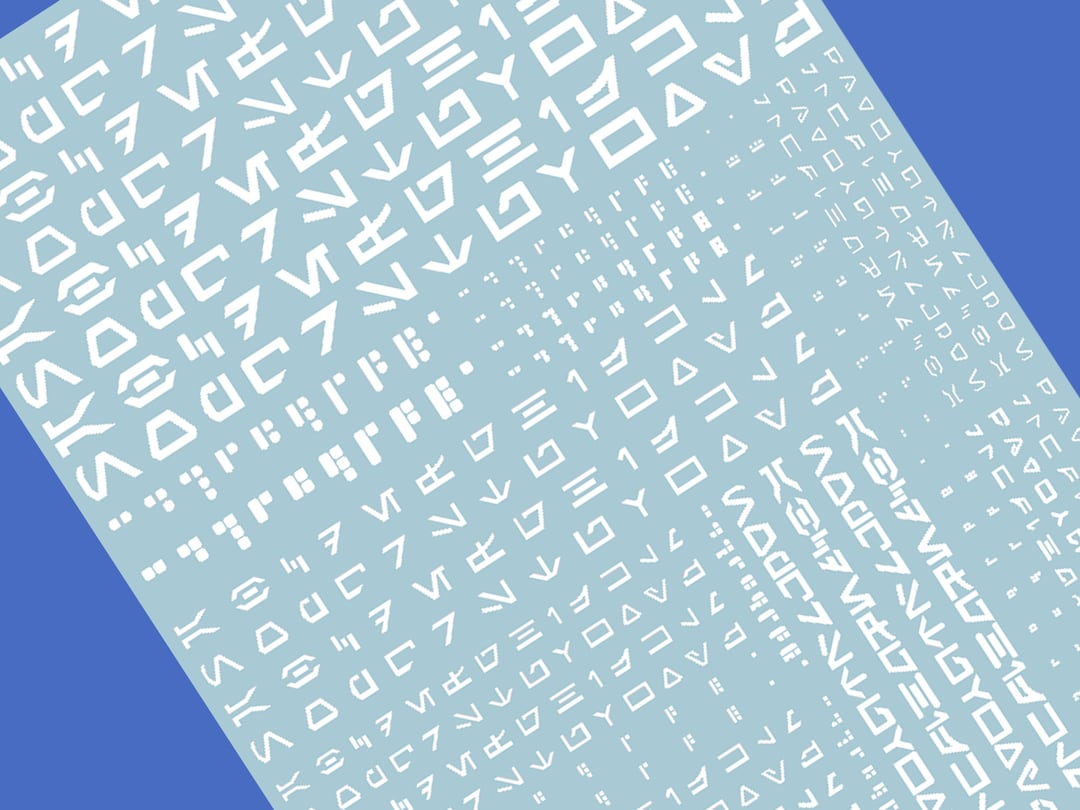 White Aurek Besh Font Decals for Model Kits - Etsy