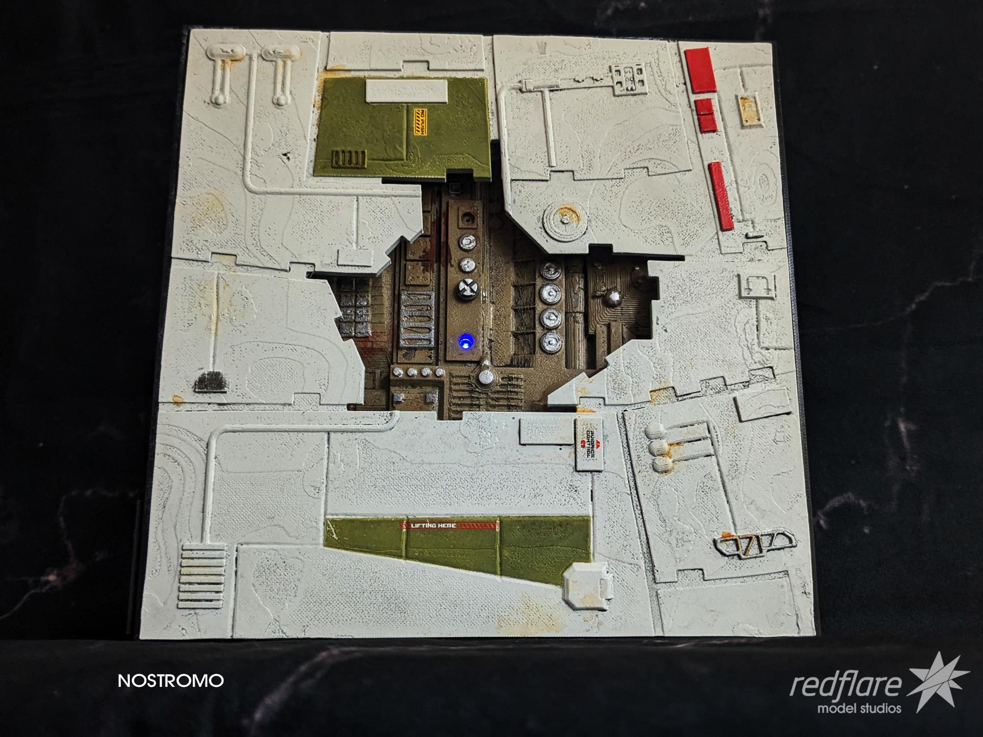 Wall-mounted Spaceship Hull Panel With LED Lights. Scifi Prop Replica ...
