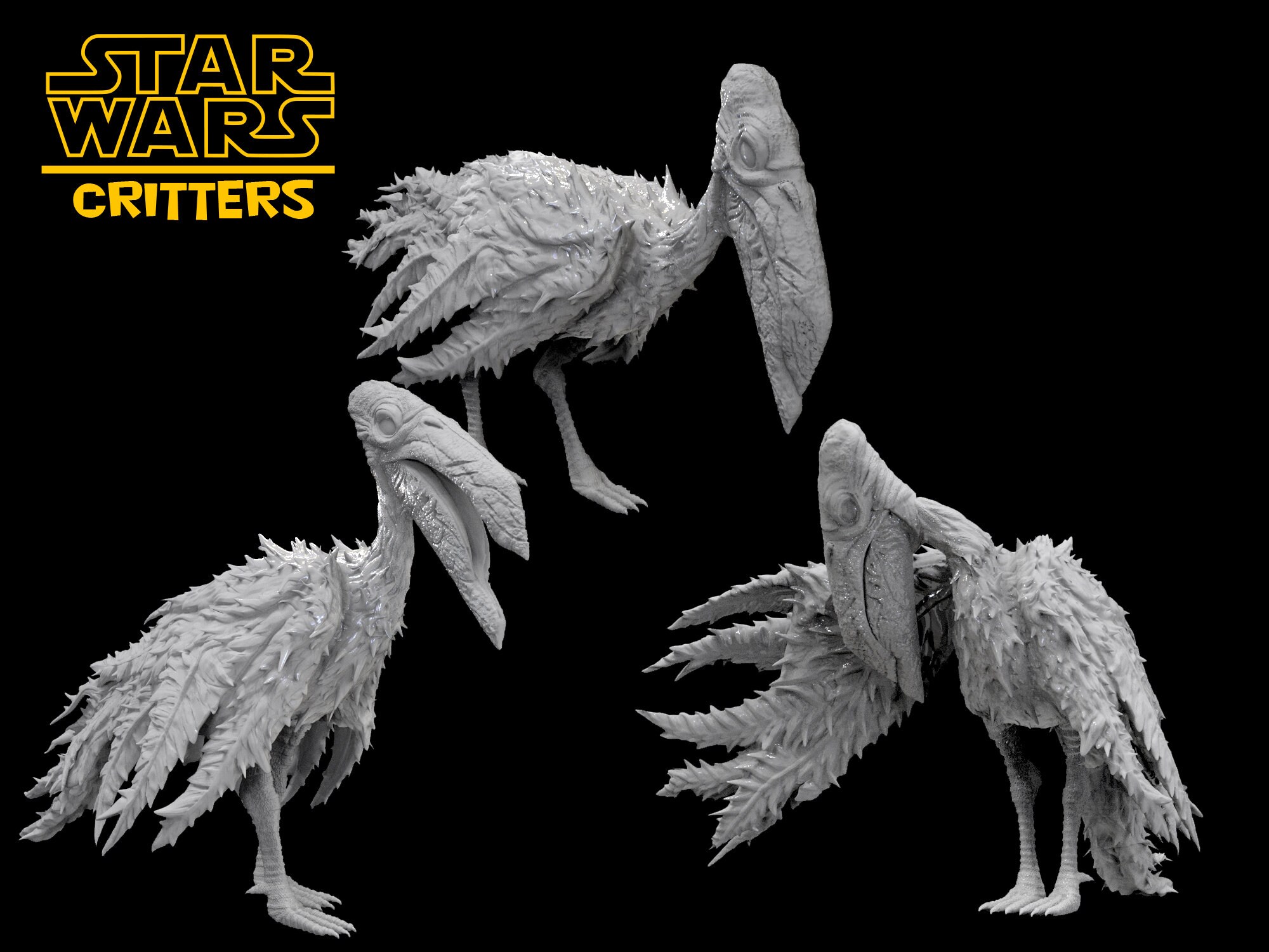 Steelpecker Birds x3 with Rubble from Star Wars: VII | Etsy