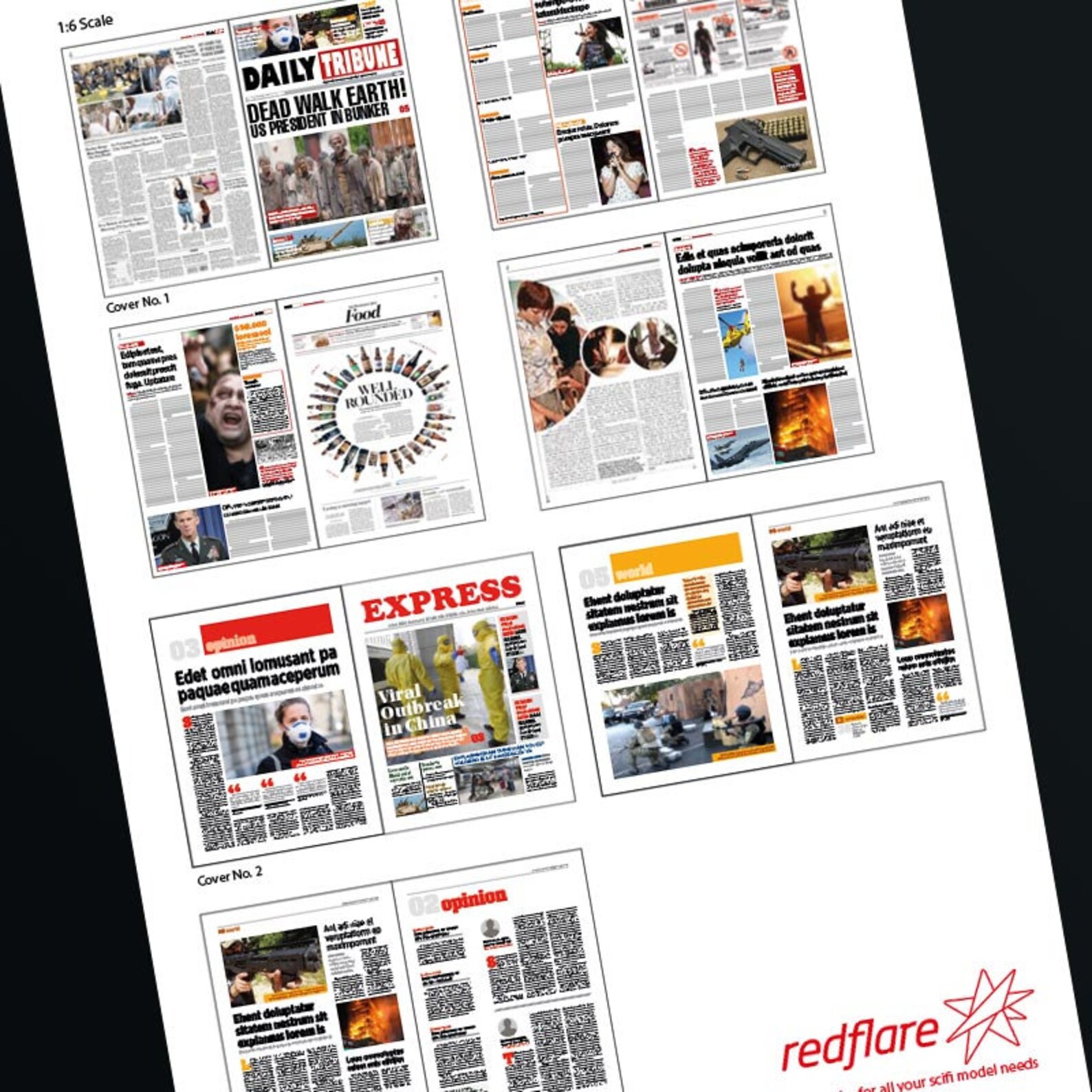 Redflare Zombie Newspaper Headlines PDF - Etsy
