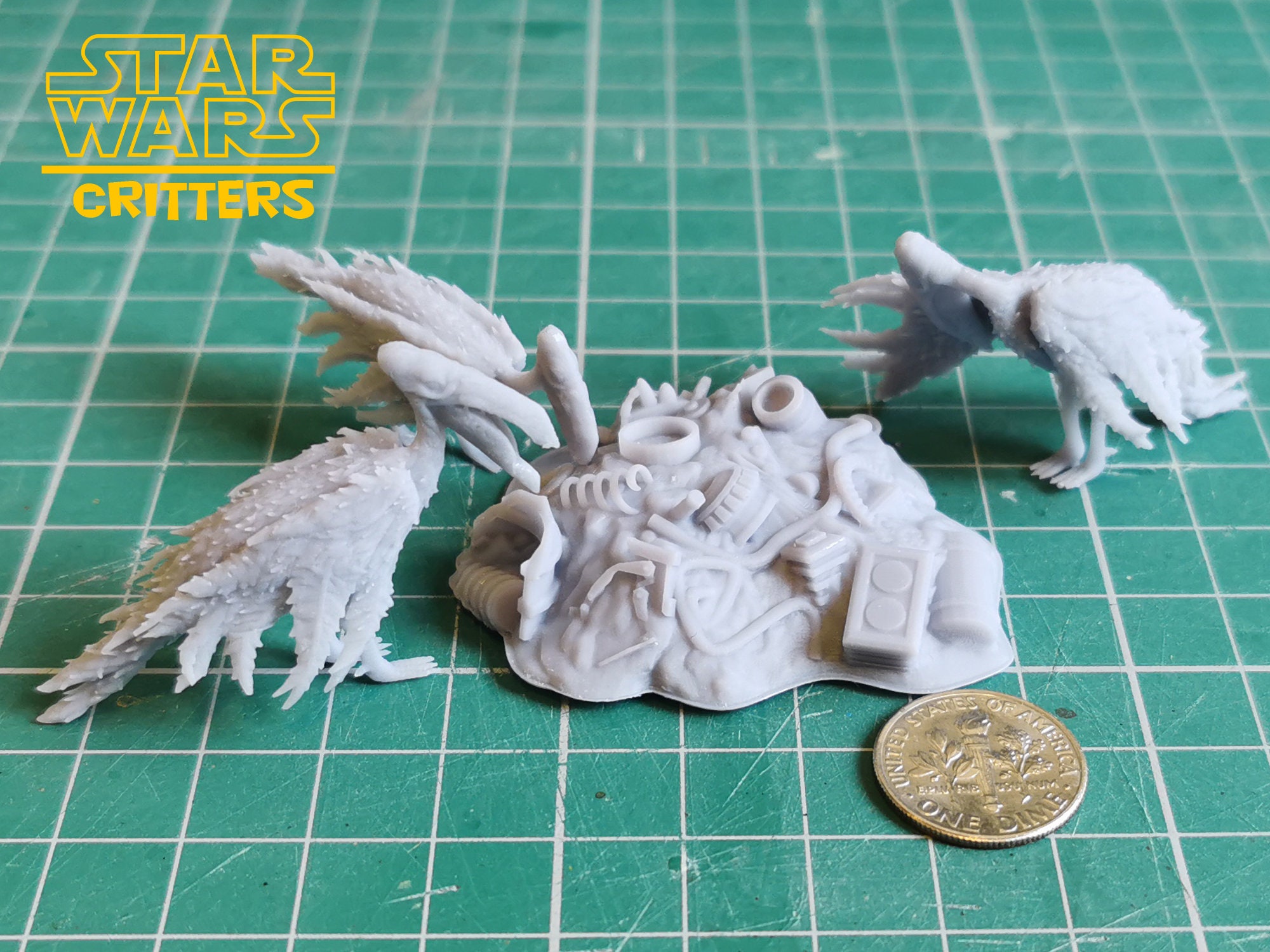 Steelpecker Birds (x3 With Rubble) From Andor - Etsy