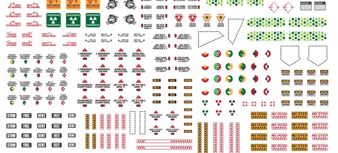 Sci-fi Waterslide Decals for Model Kits. Crafts, Futuristic Designs for ...