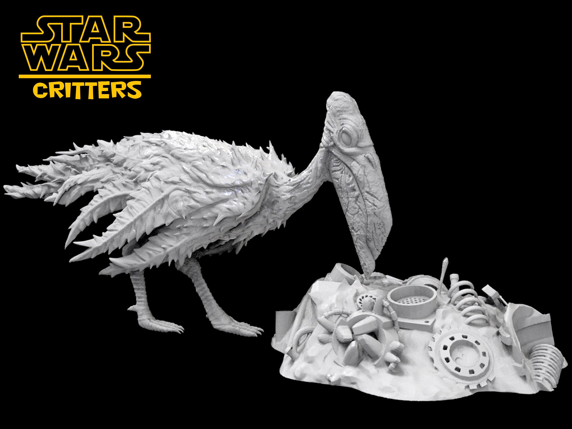 Steelpecker Birds x3 With Rubble From Star Wars: VII - Etsy