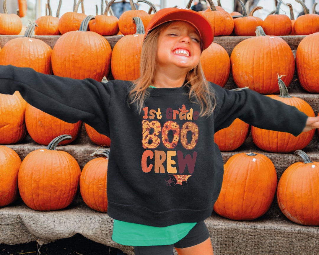 First Grade Boo Crew Kids Halloween Shirt Funny School Costume - Etsy