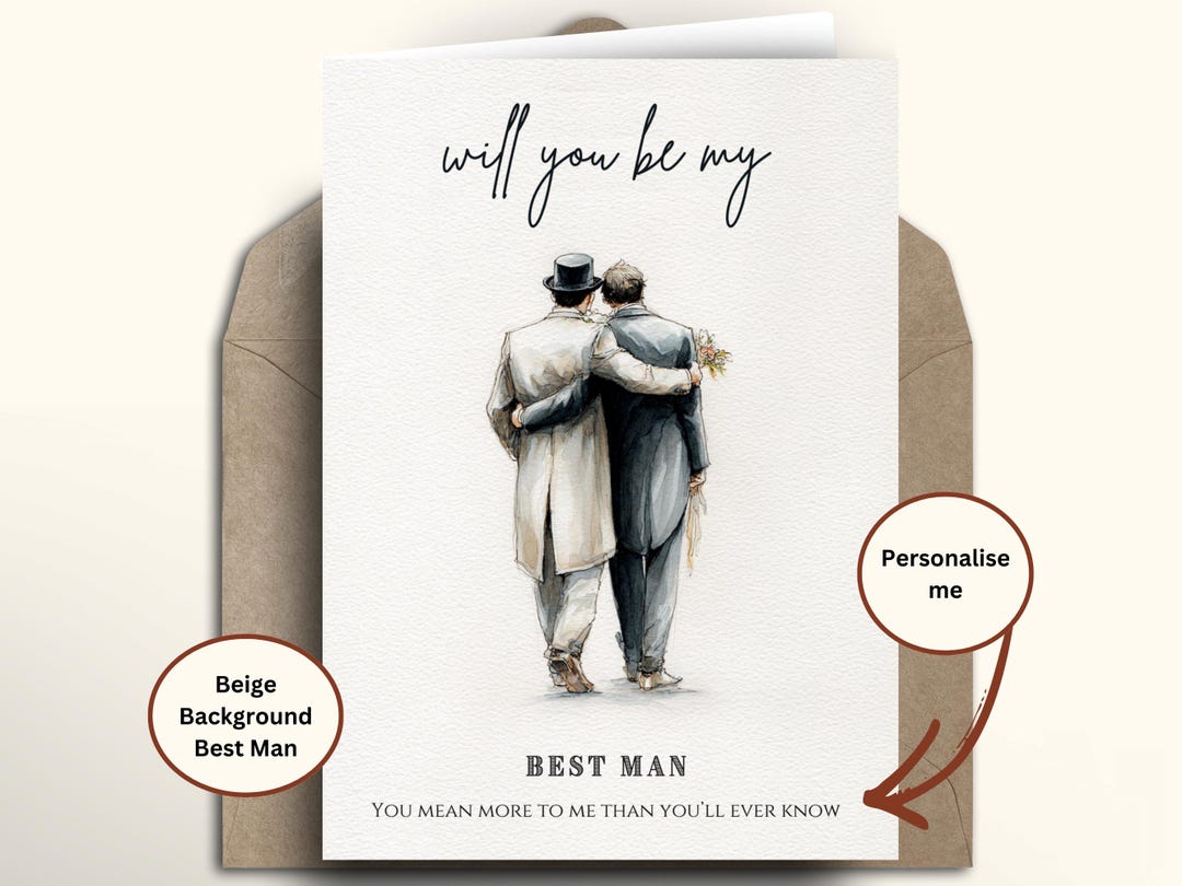 Groomsman Best Man Proposal Invite Card | Will You Be My | Gifts | Your ...