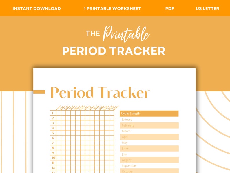 The Printable Period Tracker | Symptom Tracker | Ovulation Tracker ...