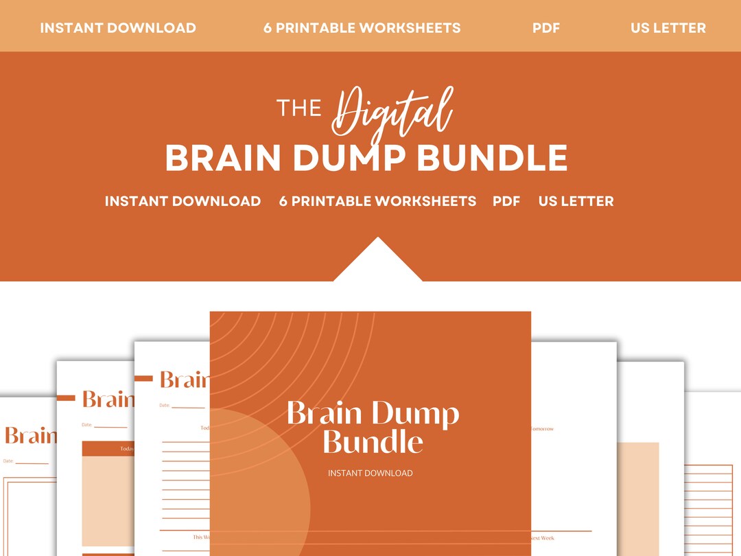 The Digital Brain Dump Bundle Daily Brain Dump Printable Brain Dump ...