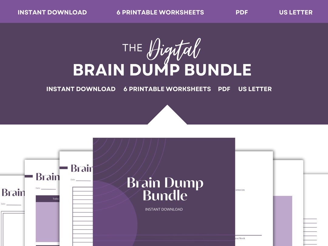 The Digital Brain Dump Bundle Daily Brain Dump Printable Brain Dump ...
