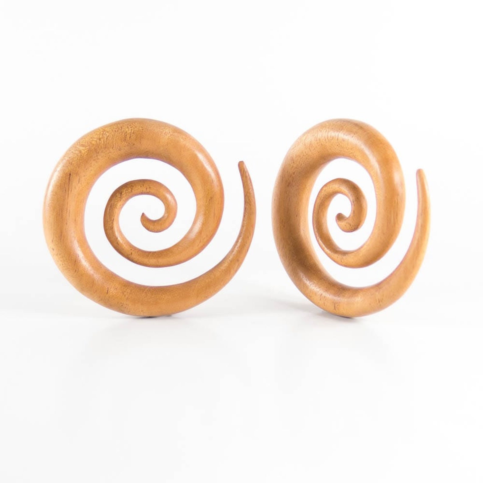 Fijian Mahogany Wood Super Spiral Gauges I Spiral Tapers I Spiral ...