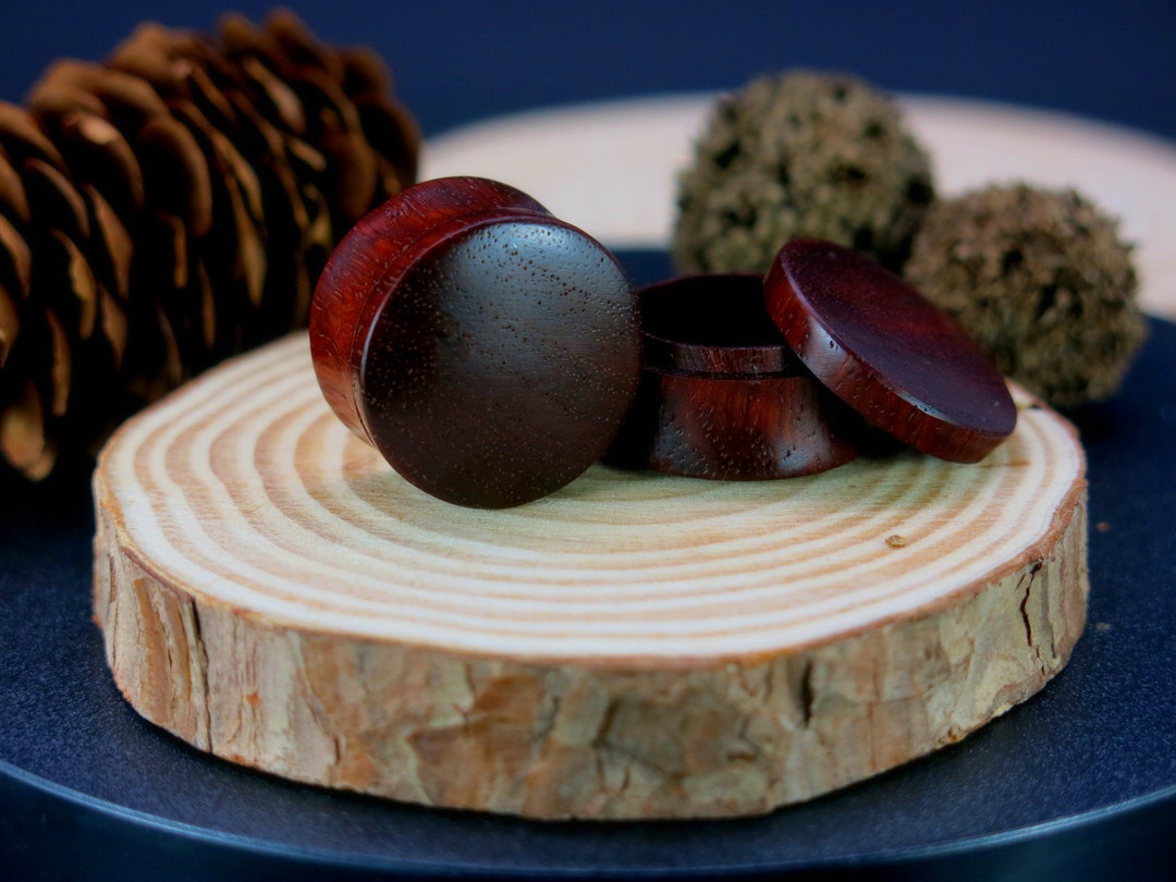 Red Wood Stash Ear Plugs: Organic Expanders, Body Jewelry - Etsy